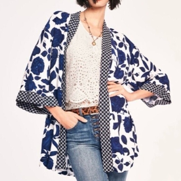 CAbi | Tops | Cabi Botanical Floral Kimono Sz Ml Style 566 | Poshmark